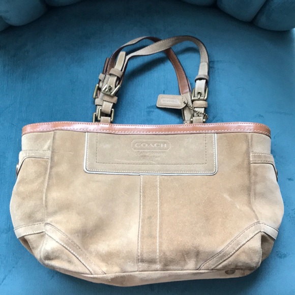 Coach | Bags | Coach Suede Handbag | Poshmark
